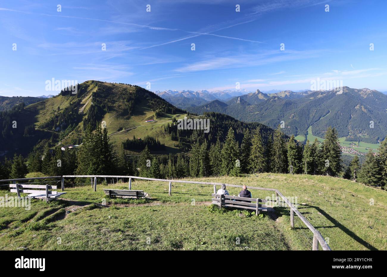 Wallberg,Bayern, Deutschland 27. September 2023: Hier der Blick von der ...