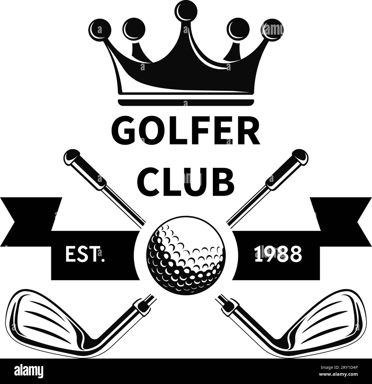 Golfer club logotype, golf game playing vector Stock Vector Image & Art - Alamy