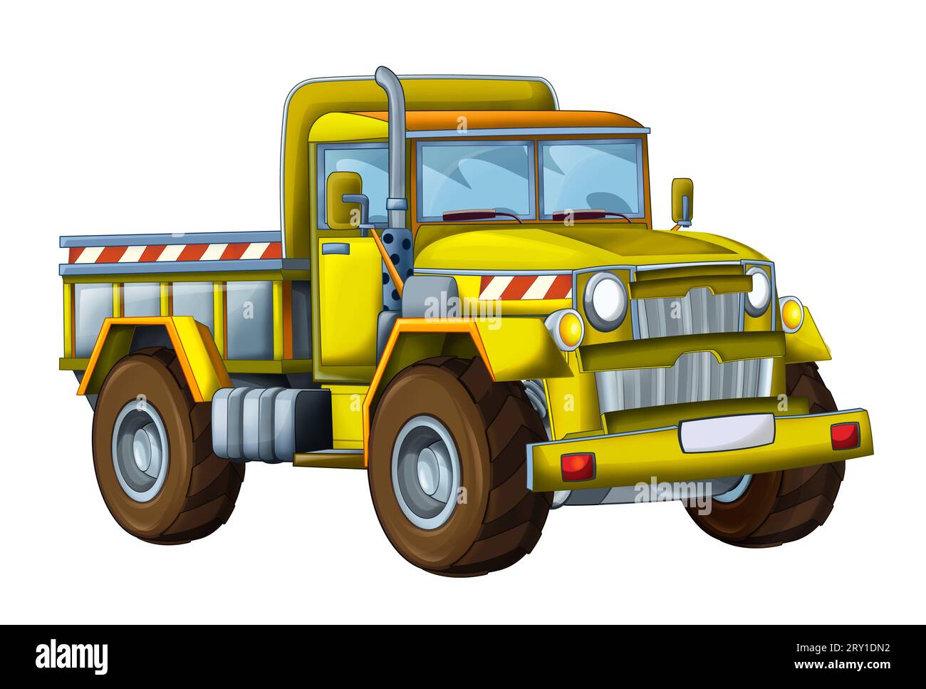 cartoon cargo truck for industrial usage illustration for children ...
