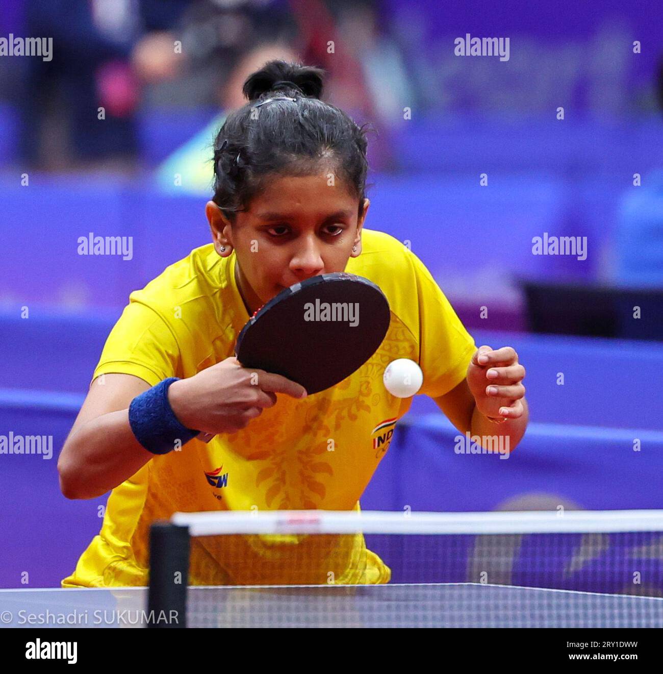 Table Tennis - Women's Singles Round of 32 #35 AKULA IND - PYON SGP India Lost by 0-3 ANKULA in ...
