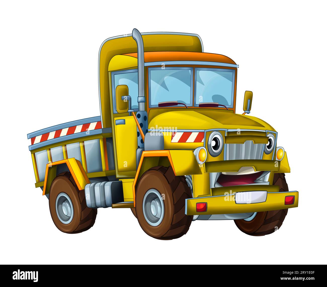 cartoon cargo truck for industrial usage illustration for children ...