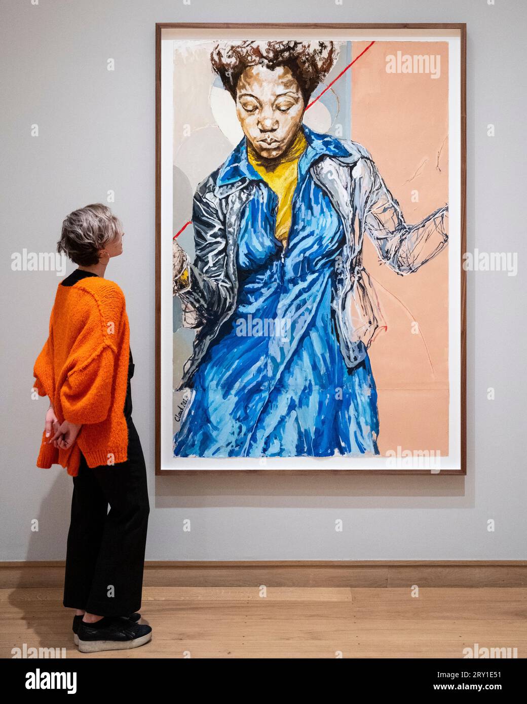 London, UK. 28 September 2023. A staff member views "Blues Dance", 2023 ...