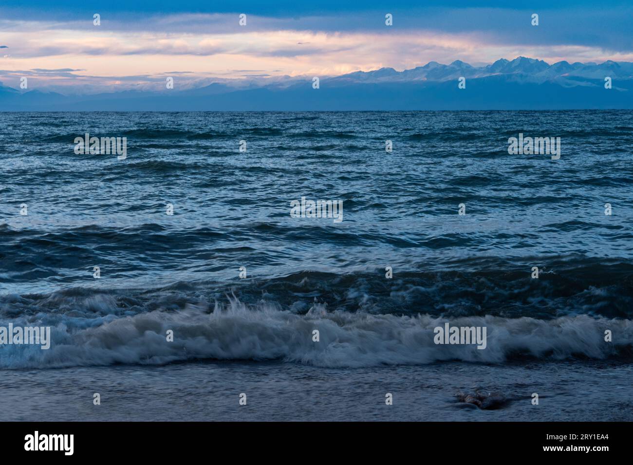 Beautiful view issyk kul lake hi-res stock photography and images - Alamy