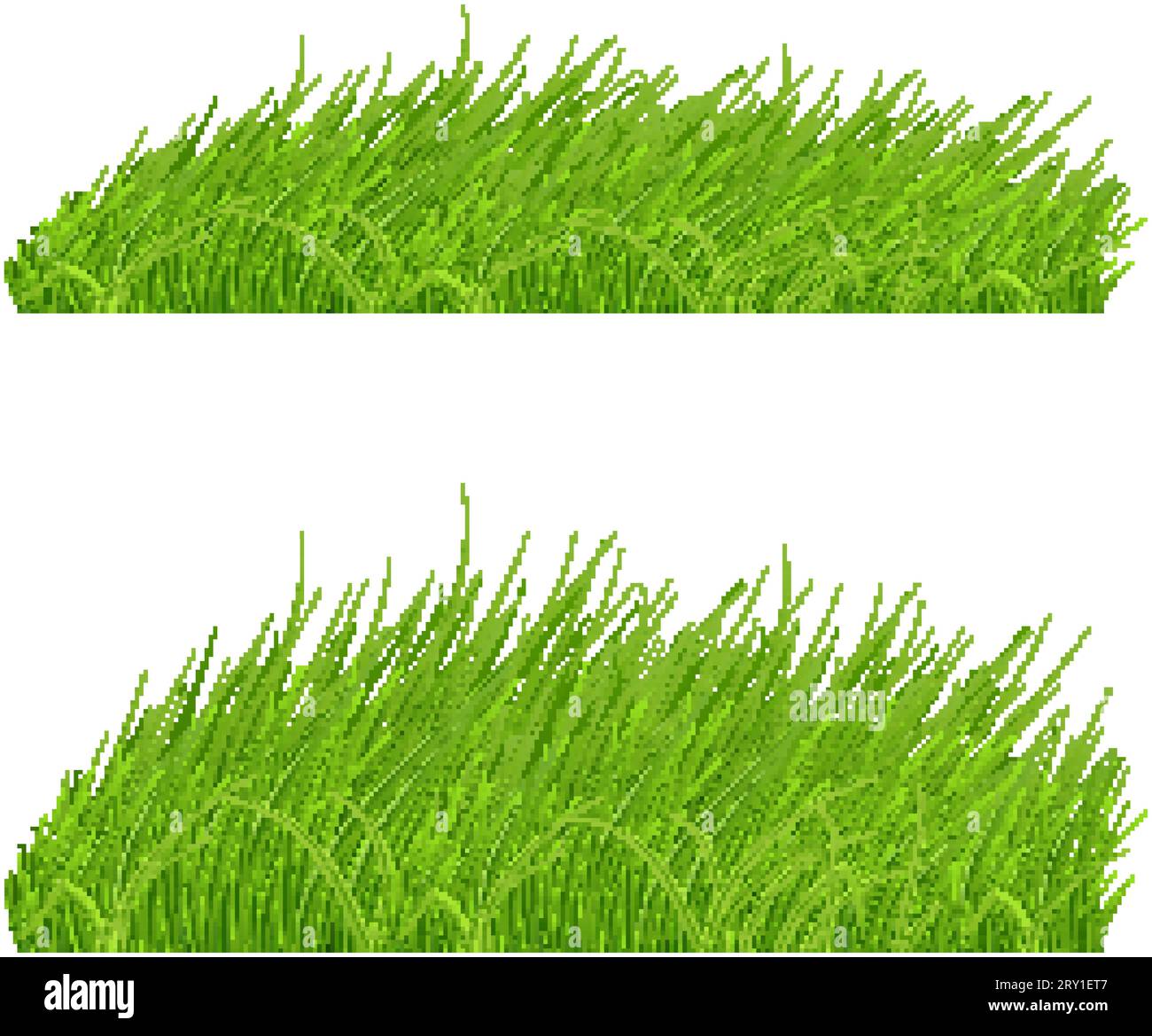 Fresh Green Grass Elements for Spring Design. Organic Food Design Template. Natural Border for ...