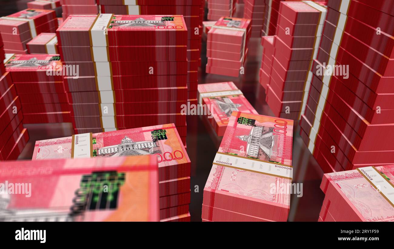 Dominican money Dominican Republic Peso money pack 3d illustration ...