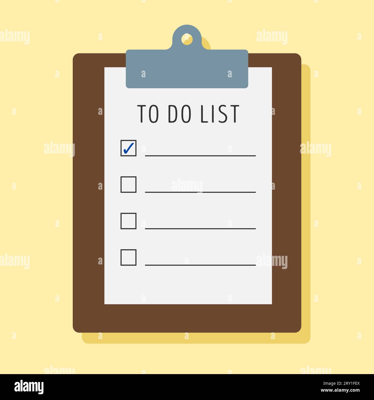 Clipboard to do list template. Flat isolated to-do list illustration ...