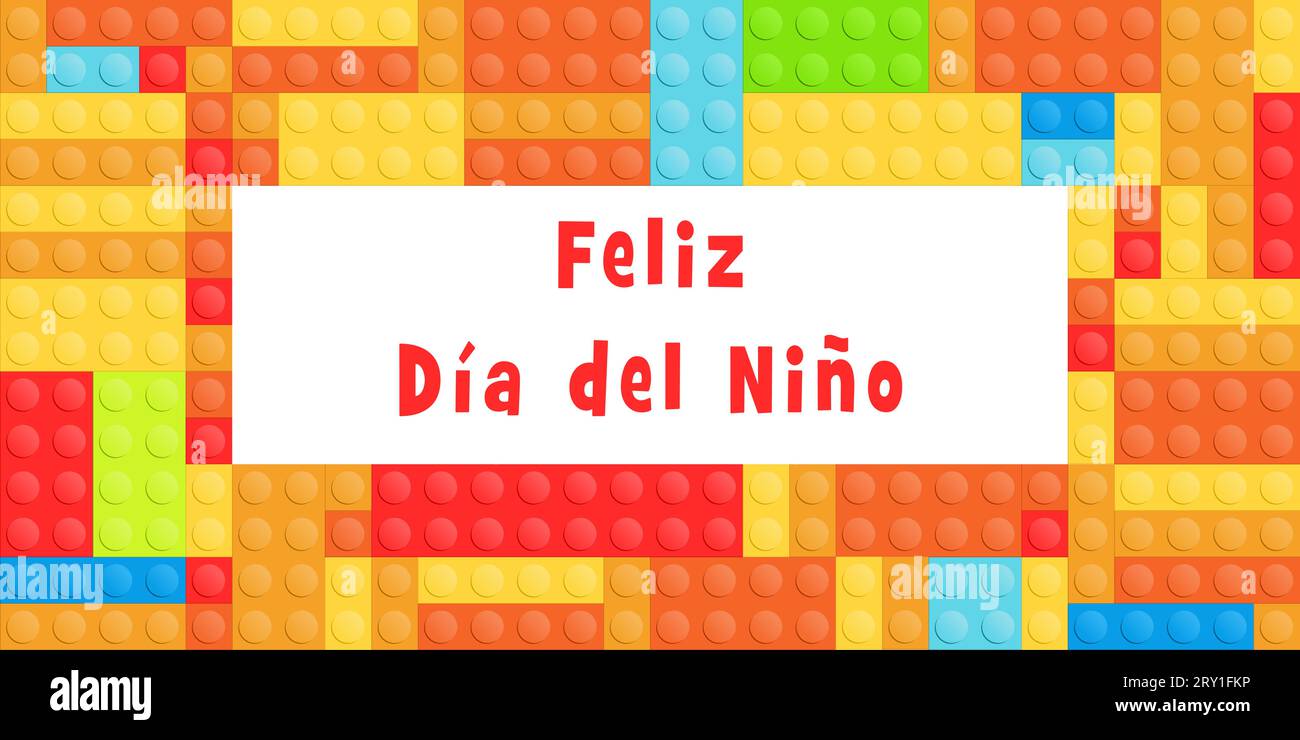 Happy Children's Day in Spanish language - Feliz Dia Del Nino. Greeting ...