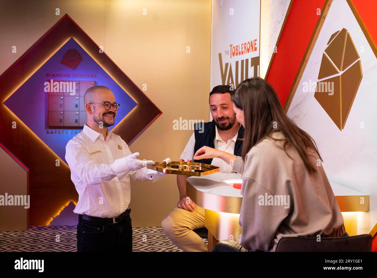 EDITORIAL USE ONLY (left-right) Will Edden, Michael Rawson and Hannah ...