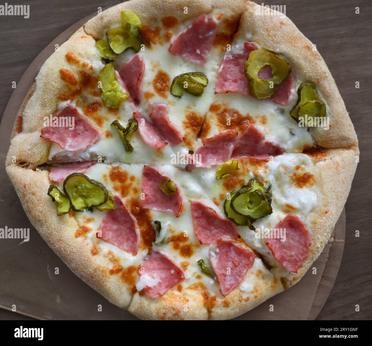 Colourful slice of dinner Stock Photo - Alamy