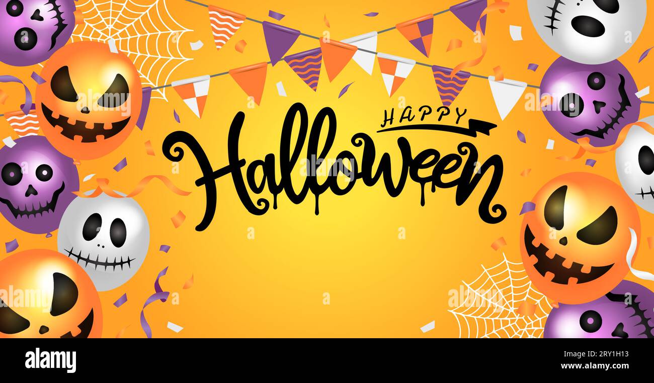Happy halloween web banner Stock Vector Images - Alamy