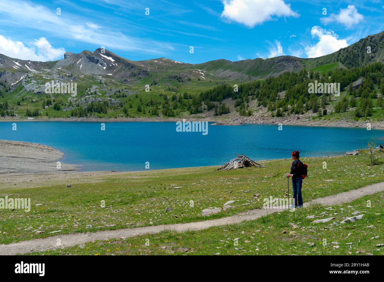 Lac d'Allos, 2220 m, largest natural high-altitude lake in Europe ...
