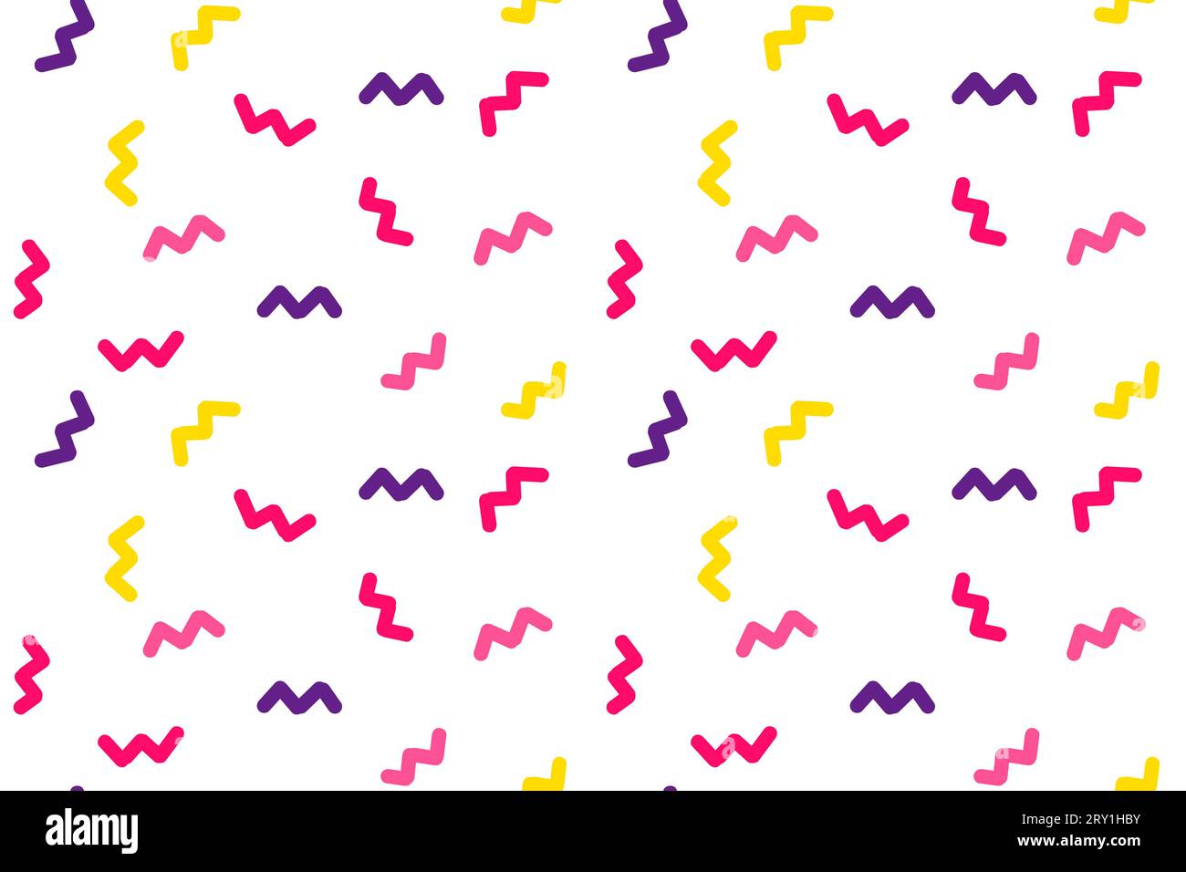 Creative cute squiggle print with colored abstract squiggles. Seamless ...