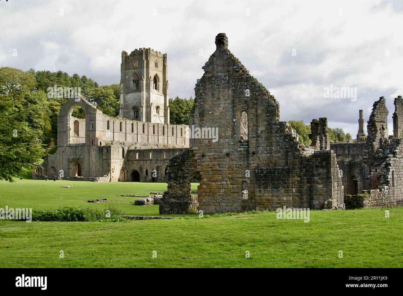 Fountains Abbey, a ruined Cistercian monastery in North Yorkshire ...