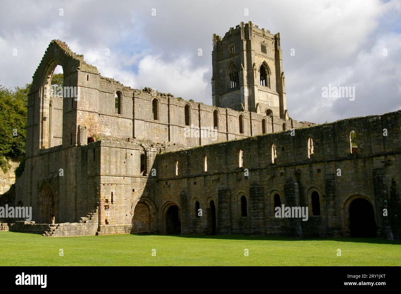 Fountains Abbey, a ruined Cistercian monastery in North Yorkshire ...