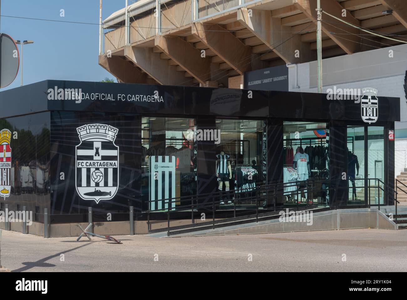 CARTAGENA, SPAIN - 19 SEPTEMBER 2022 Shop for football fans of the ...