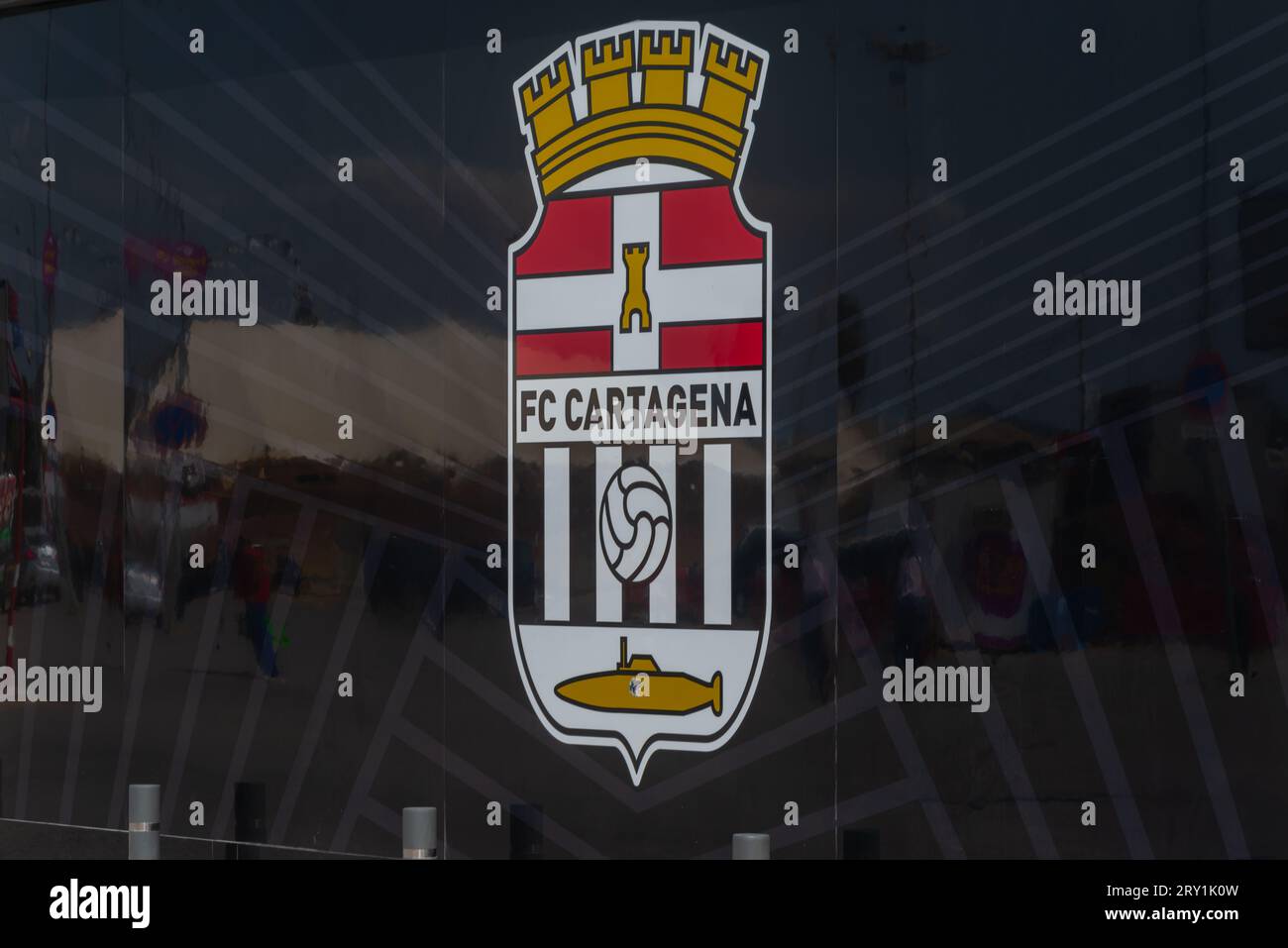 CARTAGENA, SPAIN - 19 SEPTEMBER 2022 Shop for football fans of the ...