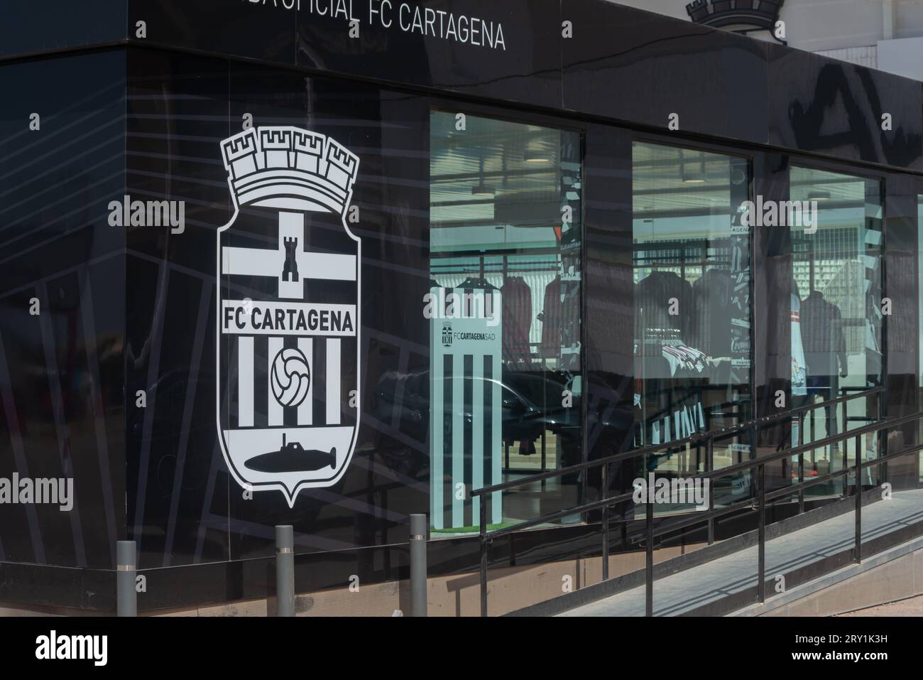 CARTAGENA, SPAIN - 19 SEPTEMBER 2022 Shop for football fans of the ...