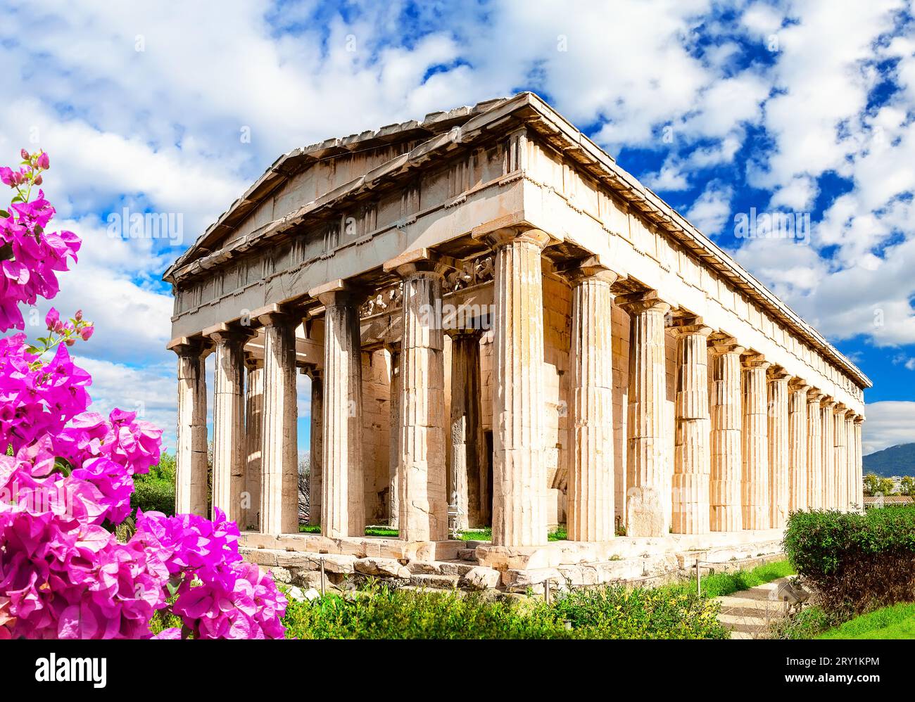Temple of Hephaestus in Athens, Greece. Sunny view of Ancient Greek ...