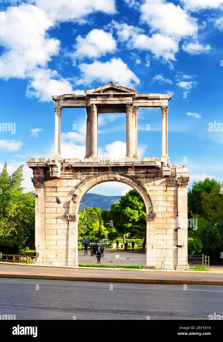 Arch of Hadrian known as Hadrian’s Gate as gateway to Temple of ...