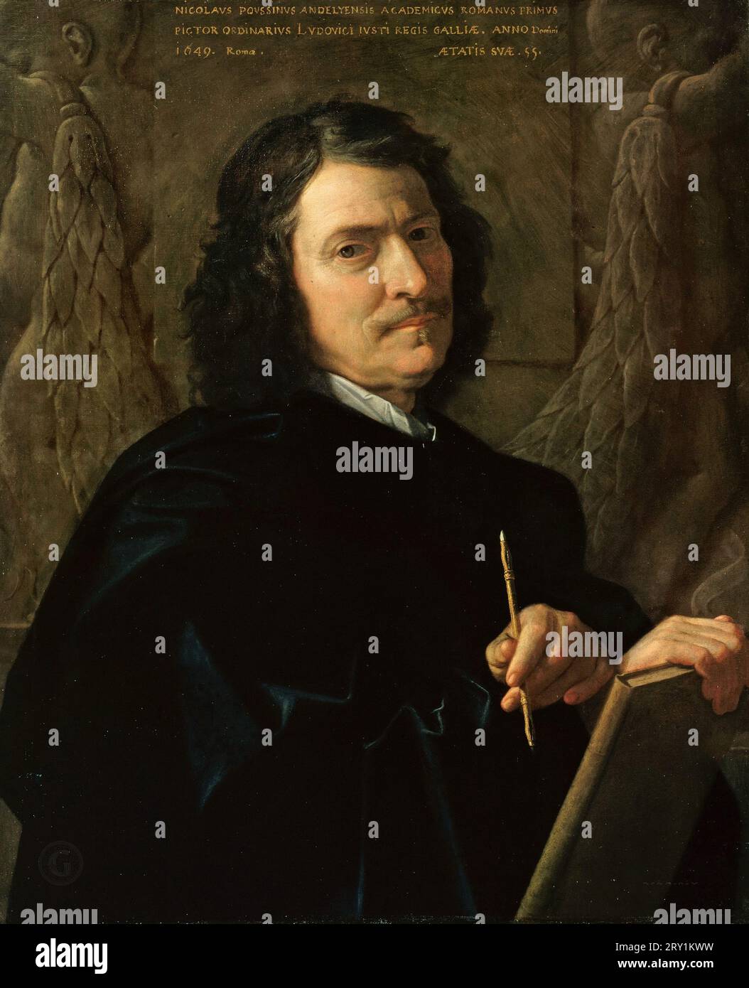 Nicolas Poussin (1594-1665) - Self-portrait 1649. 78x64 Stock Photo - Alamy