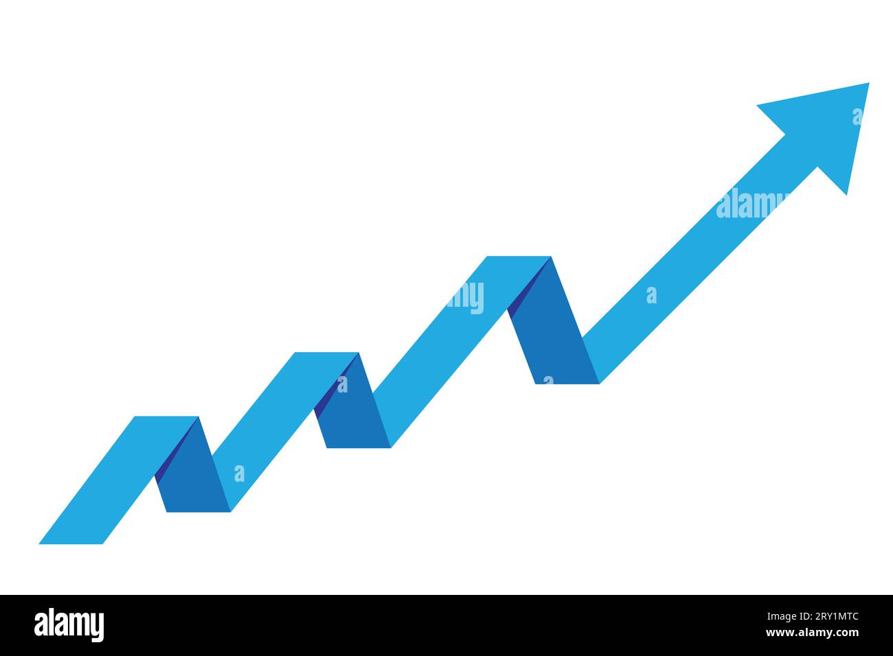 Graph with increase report. Diagram with rise and gain progress. Vector ...