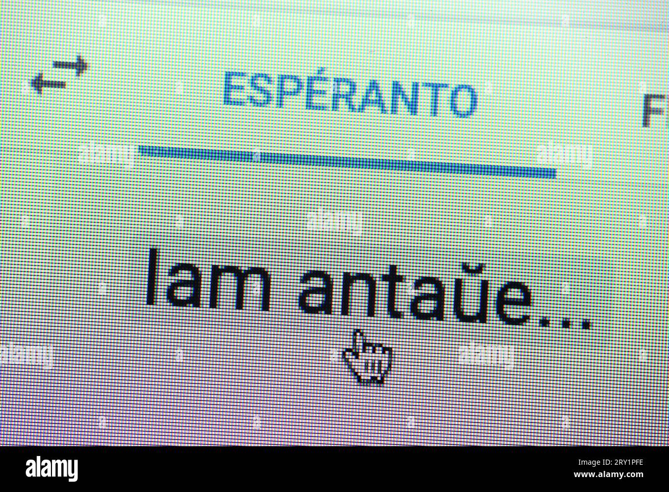 Esperanto language hi-res stock photography and images - Alamy