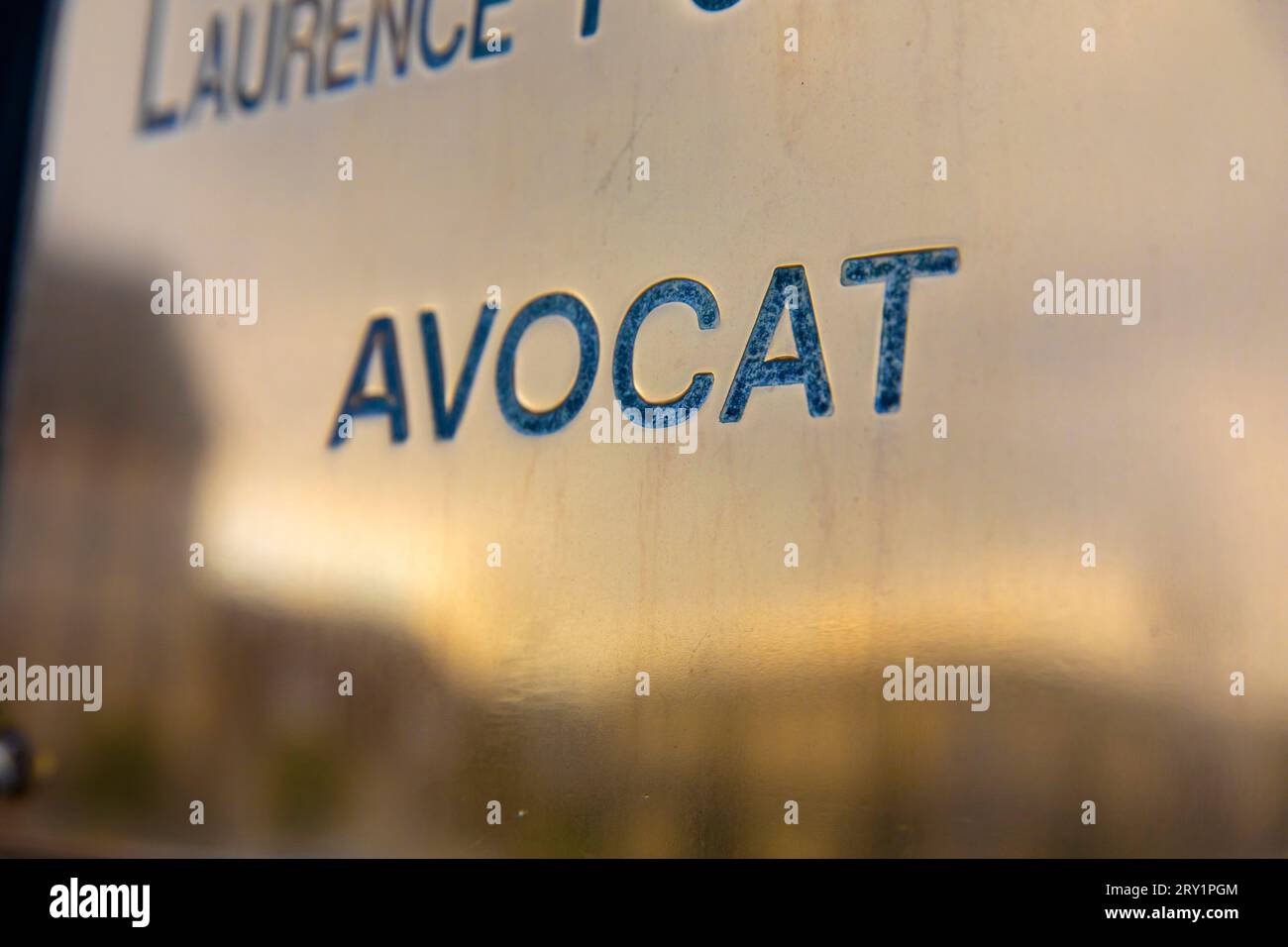 Lawer professional plate Stock Photo - Alamy