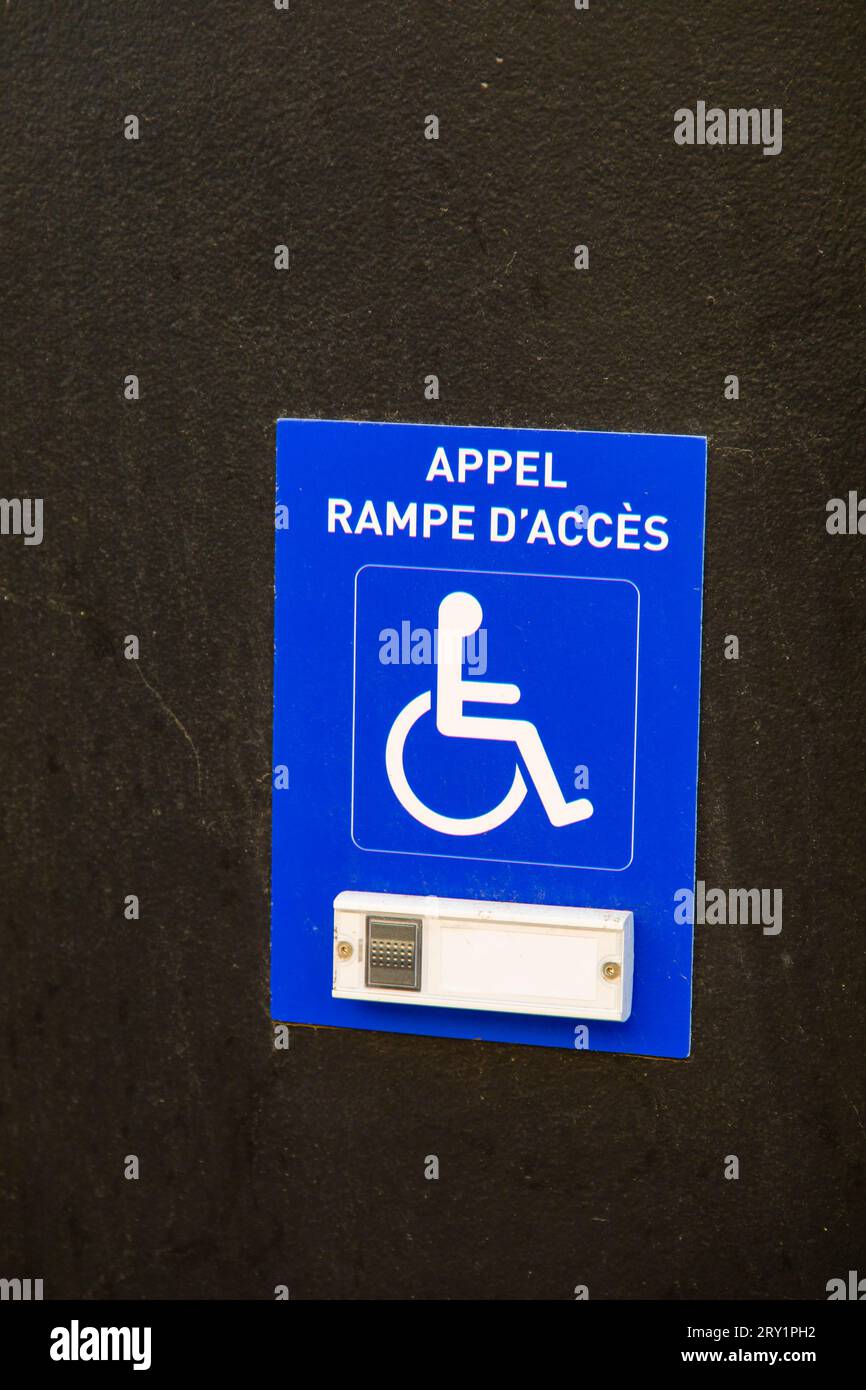 Intercom for disabled people Stock Photo - Alamy