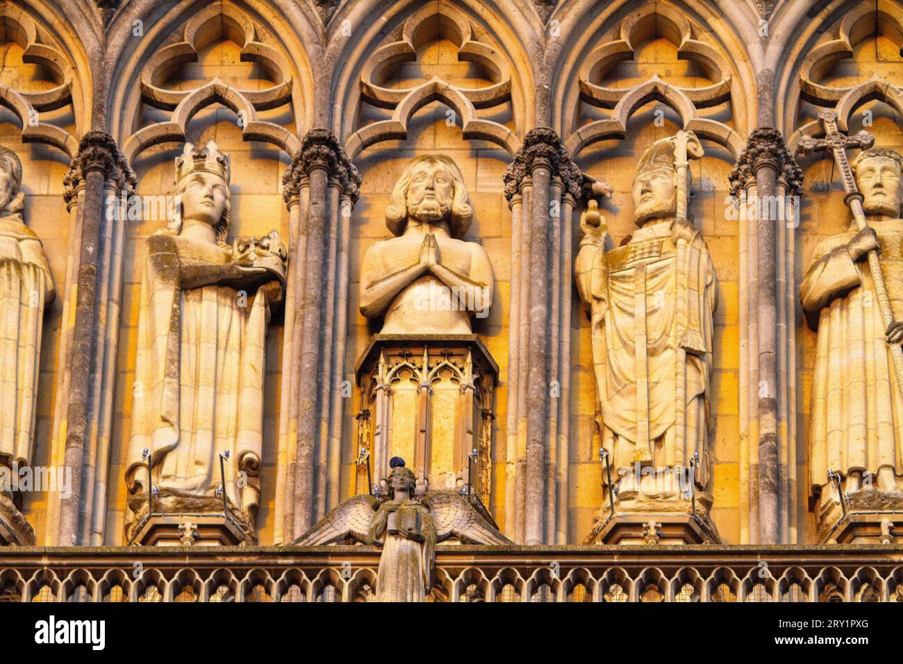 Europe, France, Grand-Est, Reims. Reims Cathedral of Notre Dame Stock ...