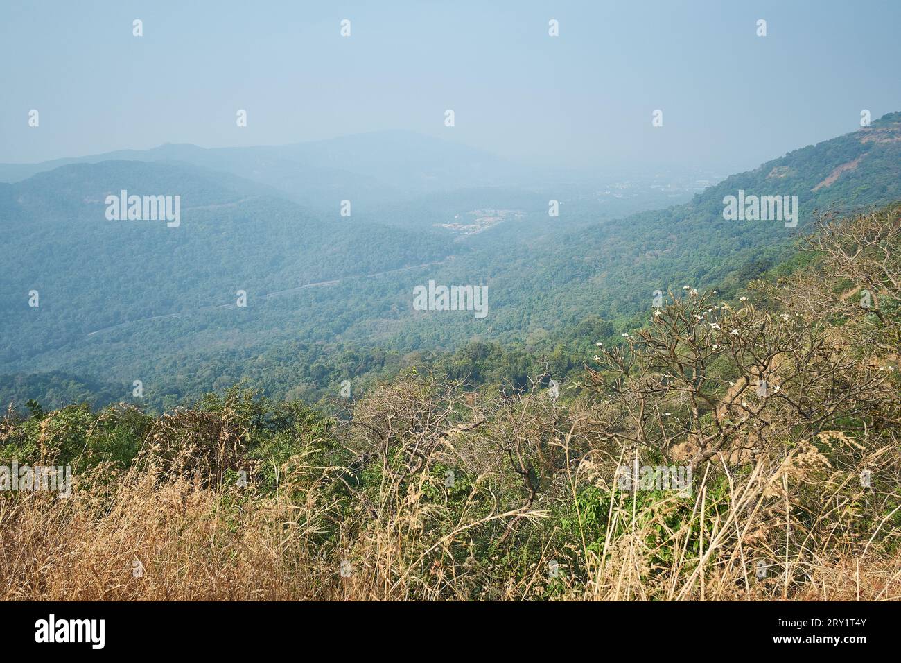 View from the top of the Karnala Fort at the Karnala Bird Sanctuary in ...