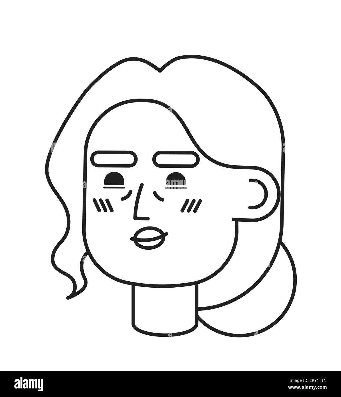 Hairstyle bun Black and White Stock Photos & Images - Alamy