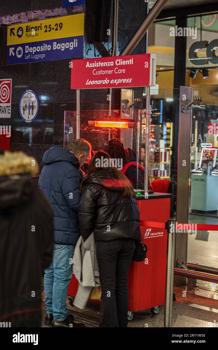 December 20, 2022 in Rome, Italy: Getting Help For Leonardo Express ...