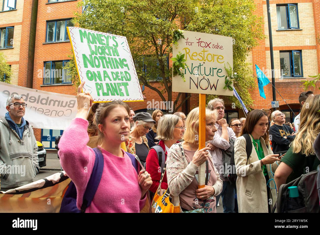 London, UK. 28th September, 2023. Protesters from more than 40 wildlife ...