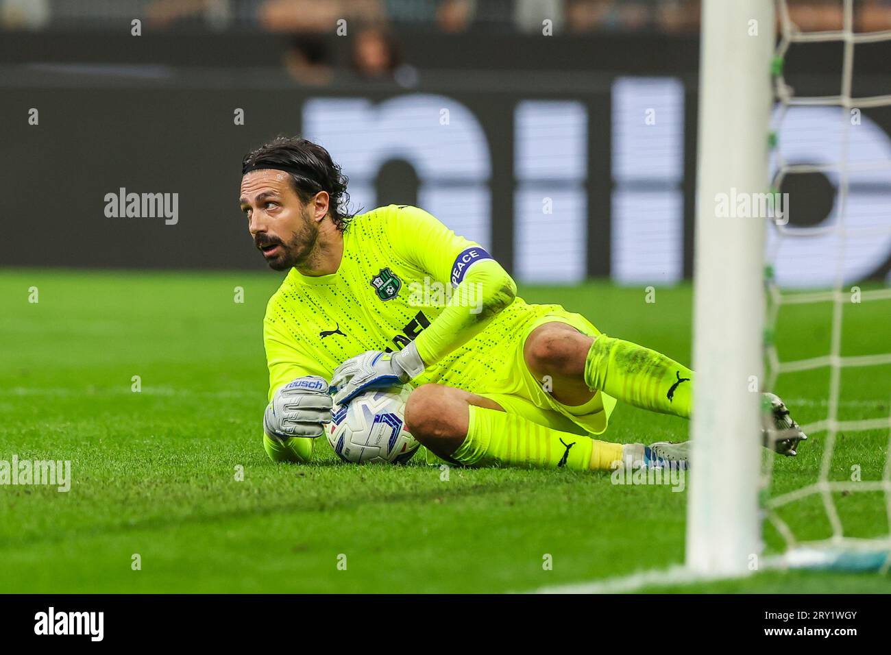 Andrea Consigli of US Sassuolo seen in action during Serie A 2023/24 ...