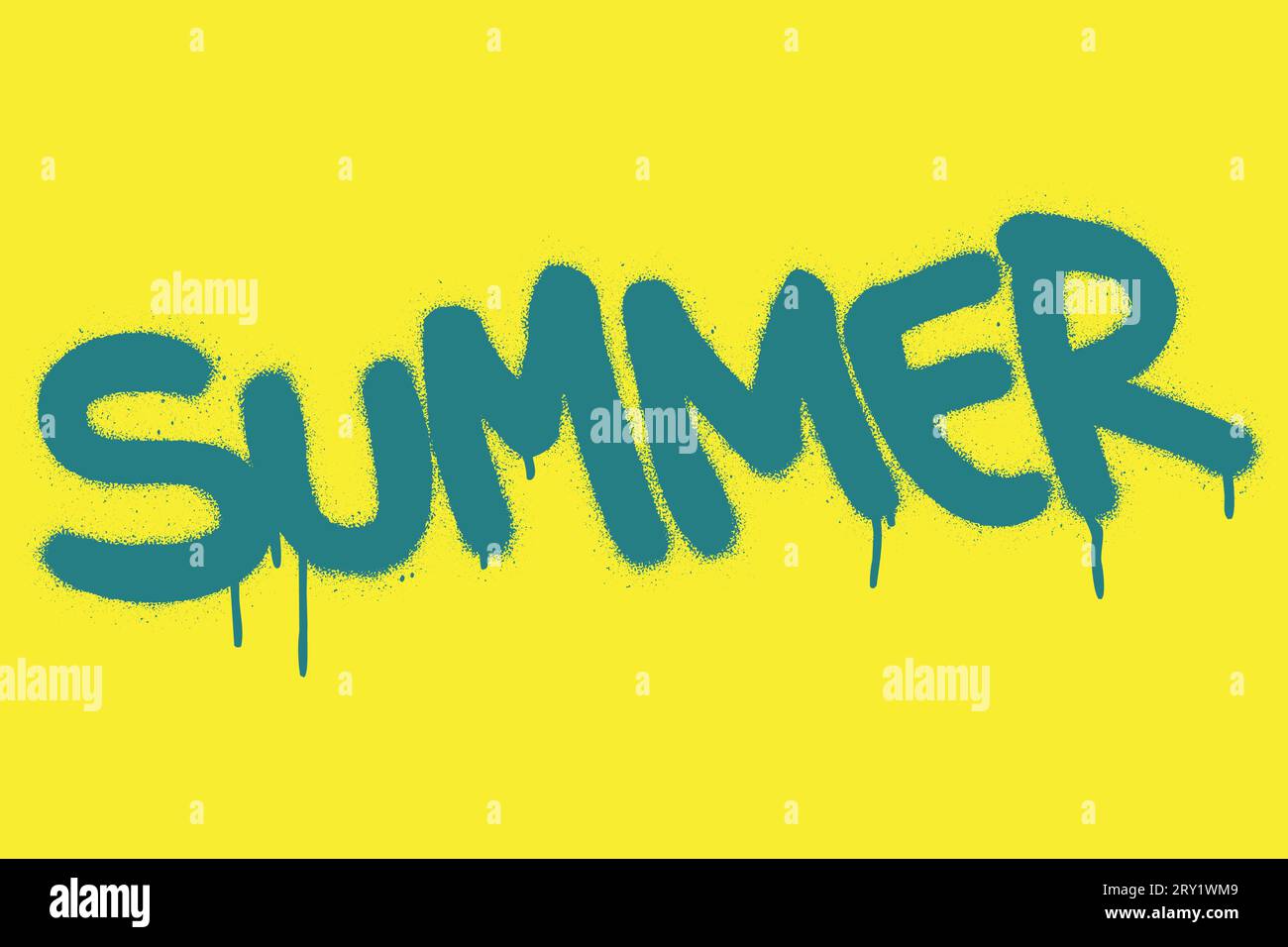 Spray graffiti word tag SUMMER over yellow Stock Vector Image & Art - Alamy