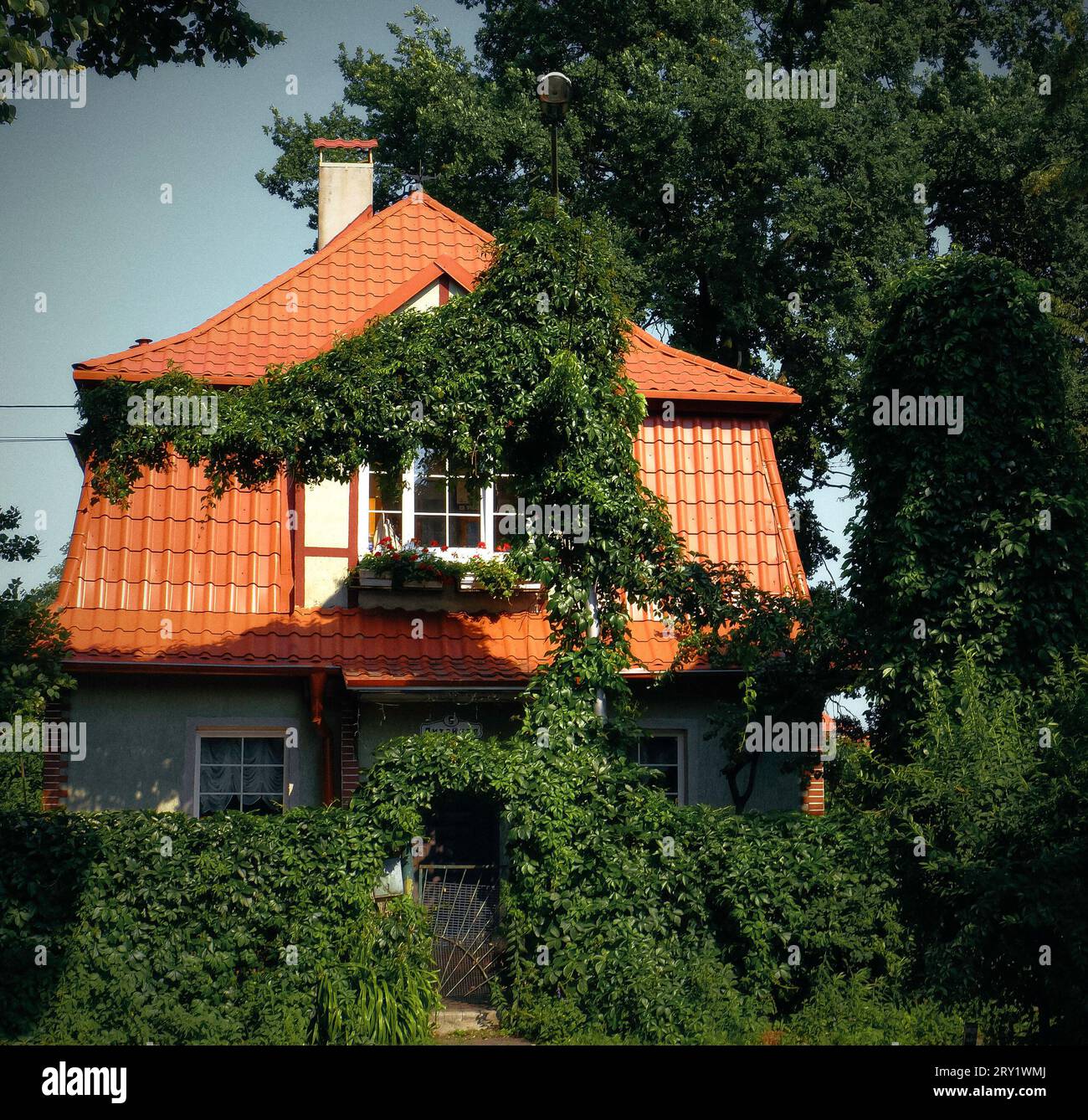 Amalienau district in Kaliningrad. Old villa house in german style ...