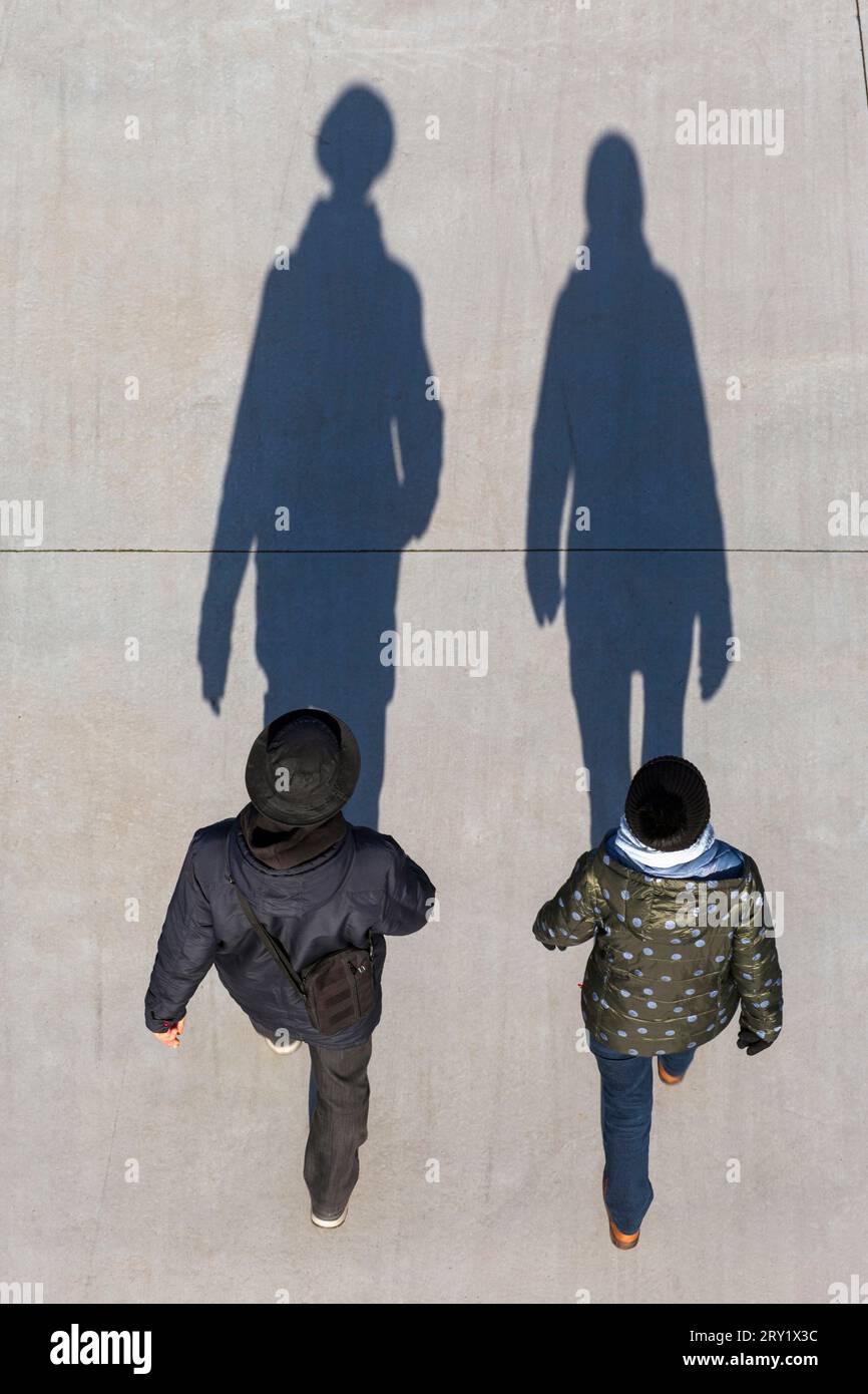 High angle human shadow hi-res stock photography and images - Alamy