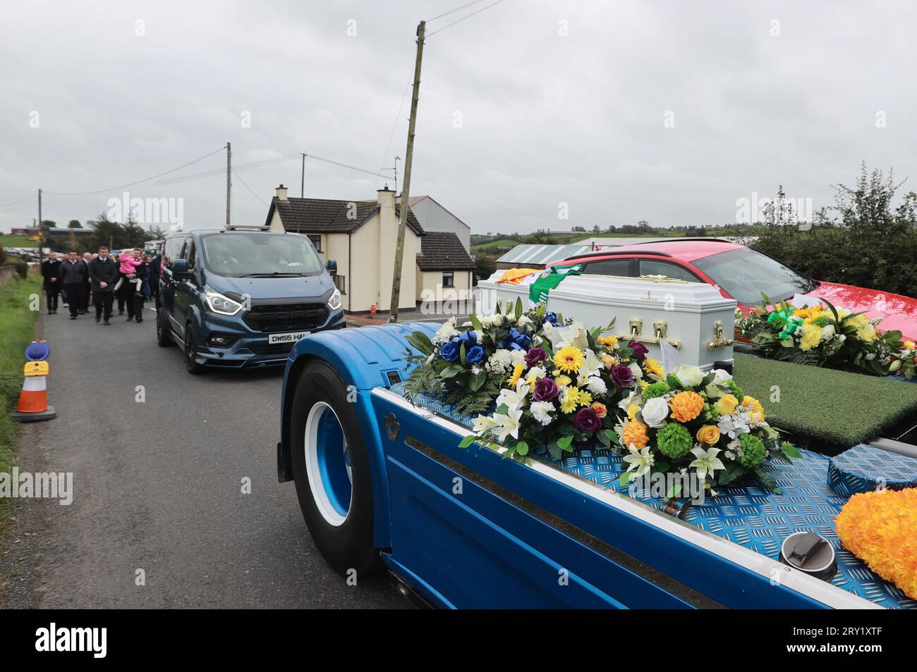 The funeral procession Ronan Wilson arrives at St. Mary's Church ...