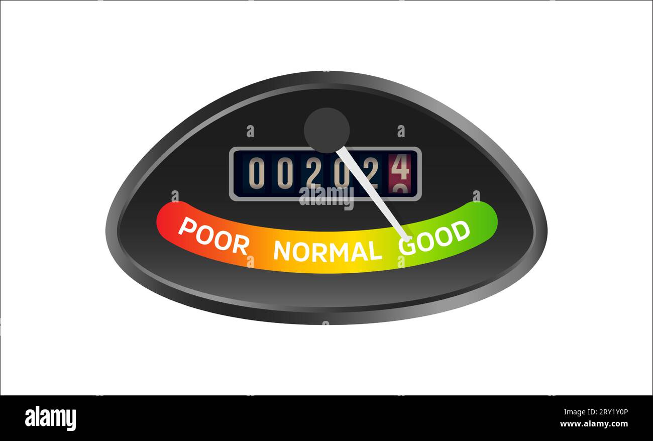 Modern 3D balance meter with emotional scale like good, normal, poor ...