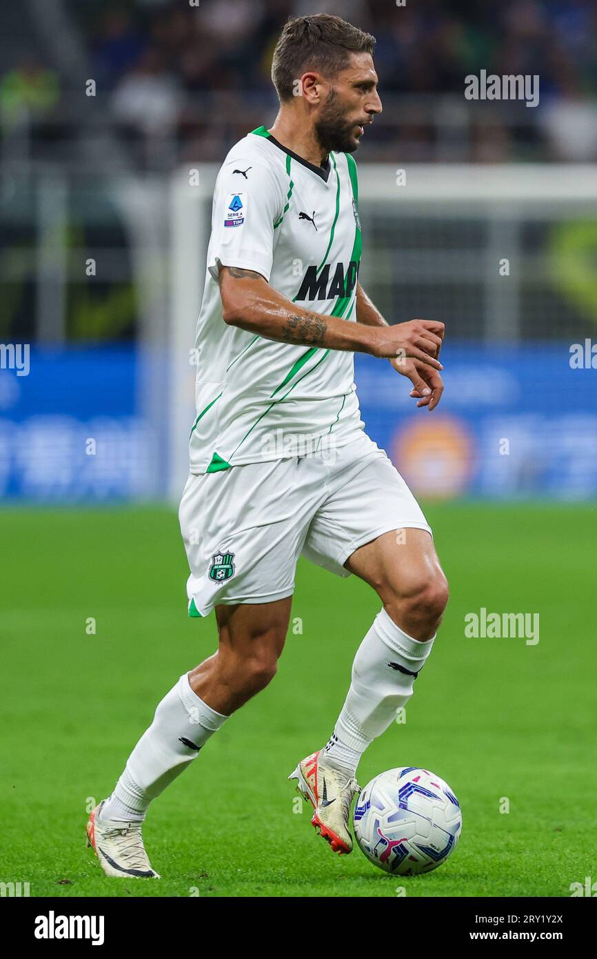 Domenico Berardi of US Sassuolo seen in action during Serie A 2023/24 ...