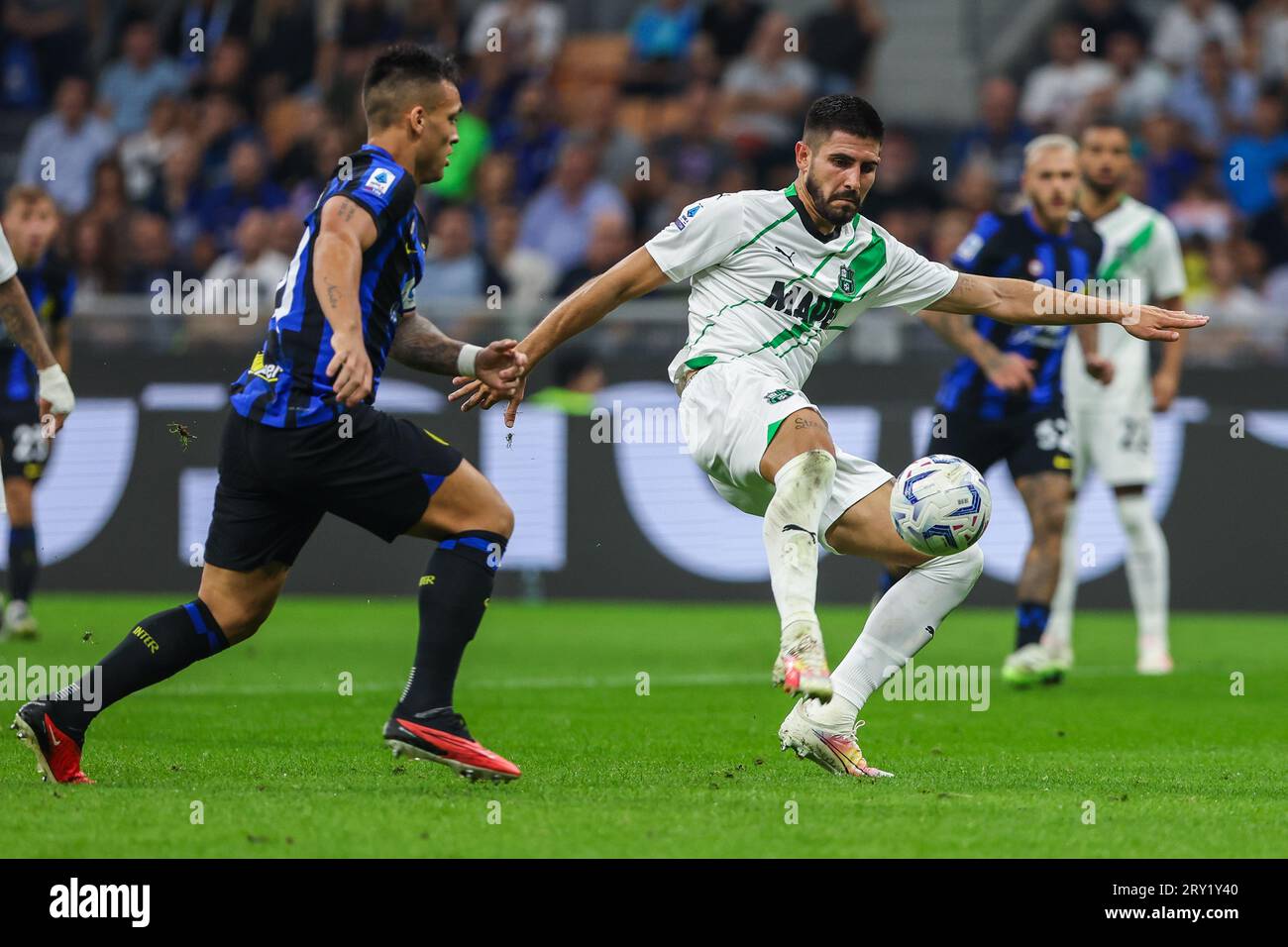 Martin Erlic of US Sassuolo seen in action during Serie A 2023/24 ...