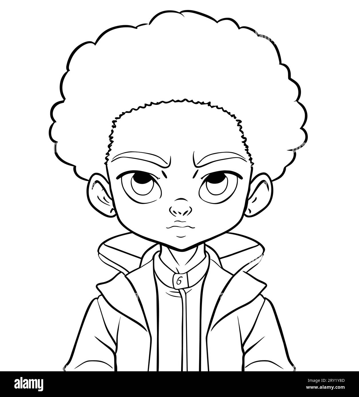 Afro man coloring page hi-res stock photography and images - Alamy