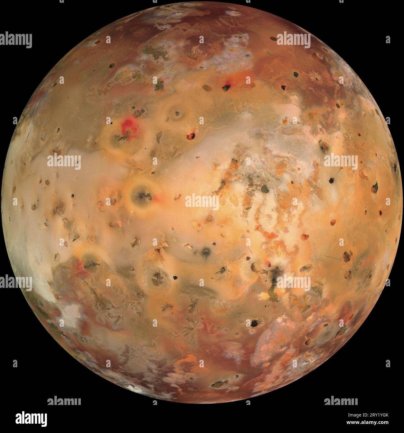 Io, volcanic satellite closest to planet Jupiter. High resolution image ...
