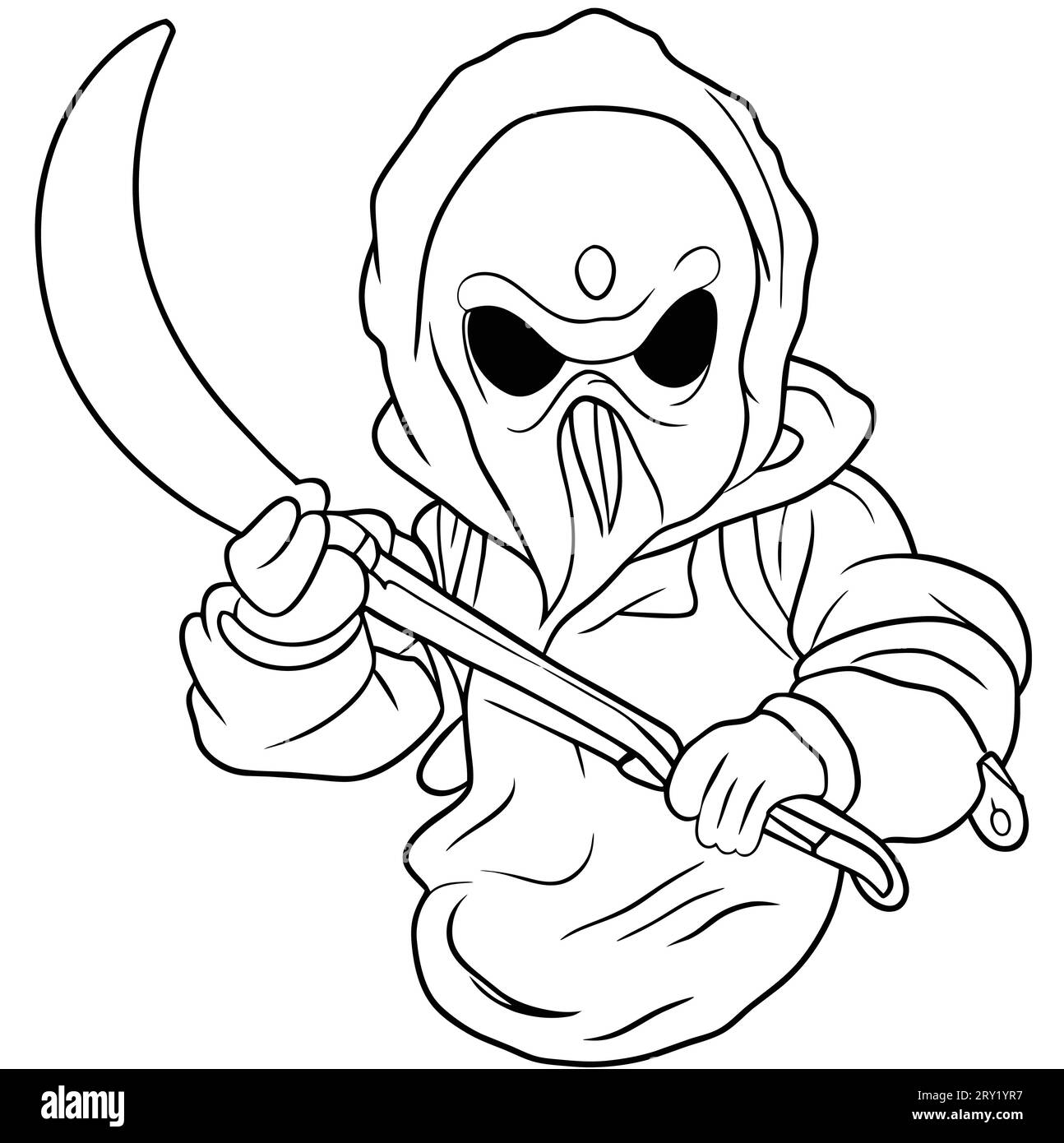 Ghost Face Coloring Pages