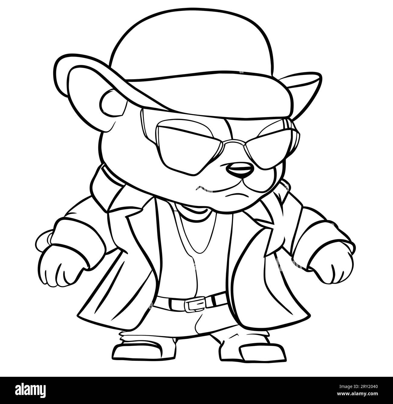 Puppy with gun coloring page hi-res stock photography and images - Alamy