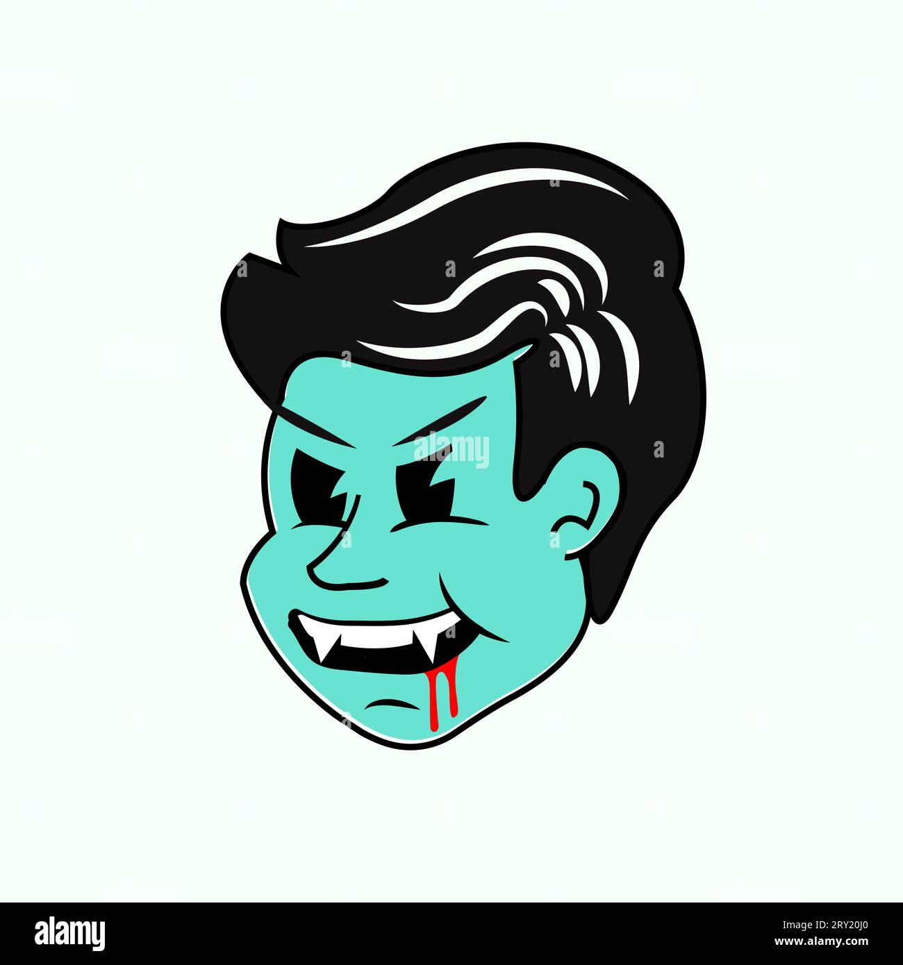 Halloween Vampire monster character sticker decoration. Vector ...