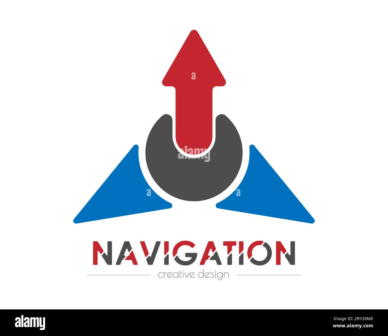 Navigation Abstract Compass Arrow Navigation Direction Illustration