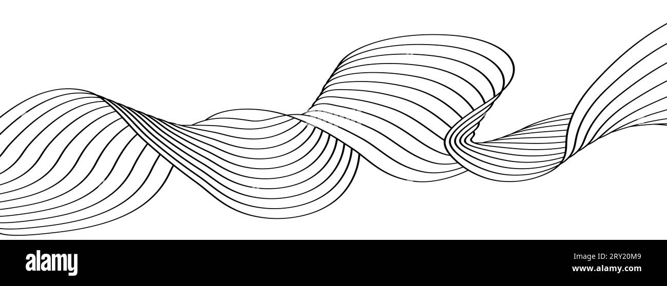 pattern of smooth wavy lines. Design for packaging design, music ...