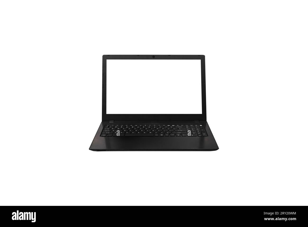 Thin laptop or notebook portable isolated, Black computer laptop on ...