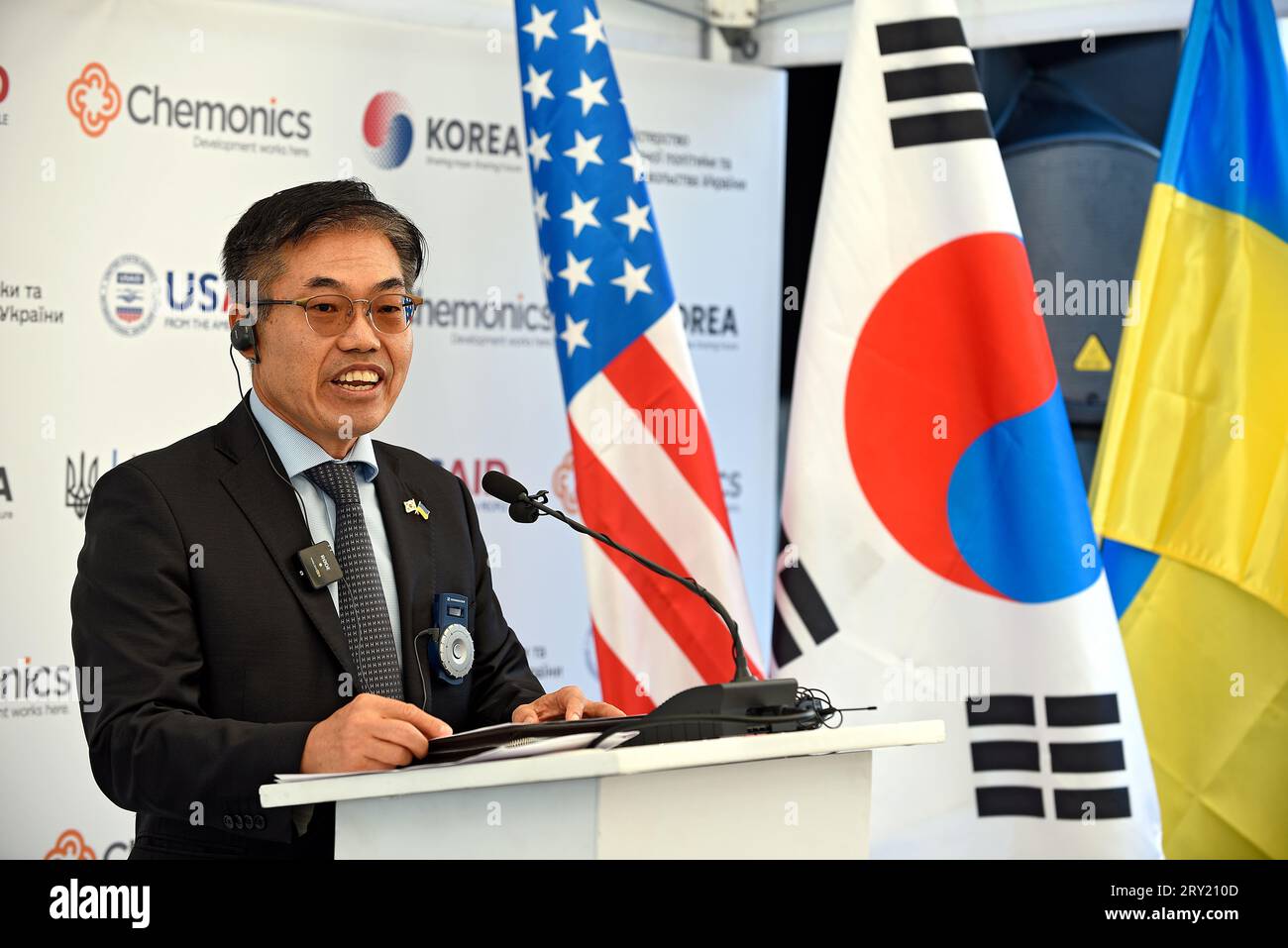 KYIV REGION, UKRAINE - Charge d'Affaires a.i. of the Republic of Korea ...